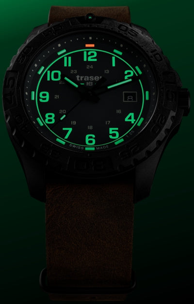Traser P96 OdP Evolution Petrol Dial, Leather NATO Strap 109040 – Gem ...