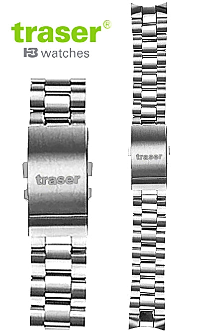 Traser Solid Stainless Steel Bracelet for P67 22mm Diver and SuperSub ...