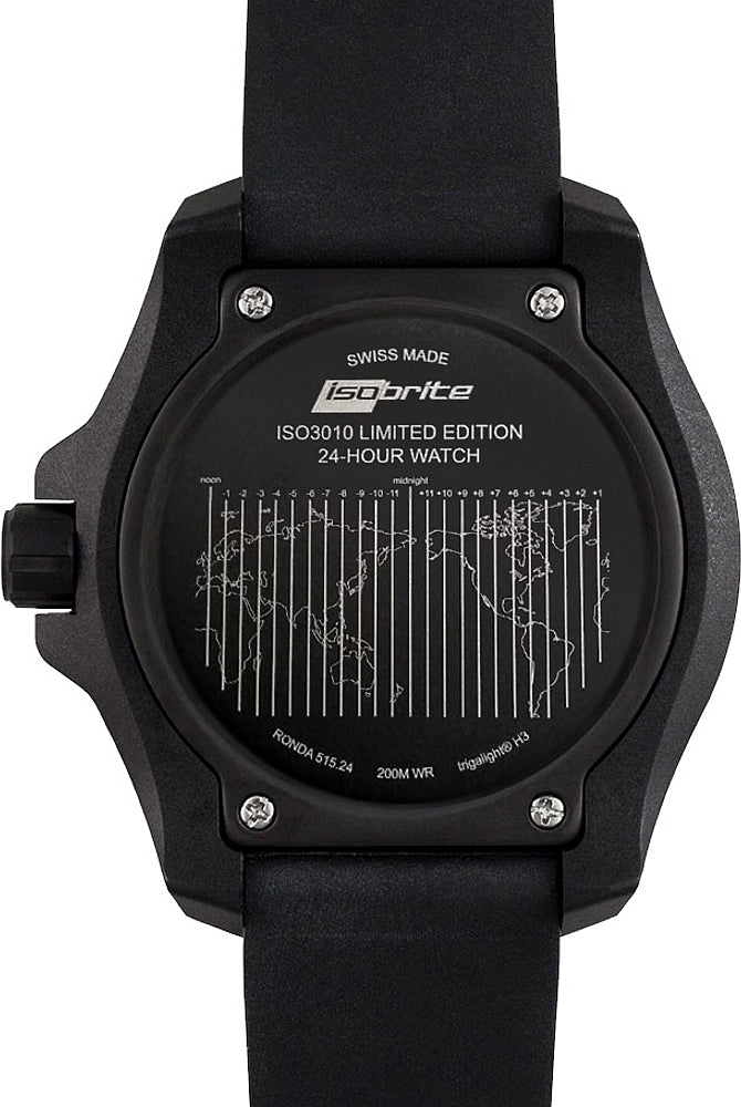 IsoBright MIL24, True 24 Hour Military and Pilot's Watch with T100 Tri ...