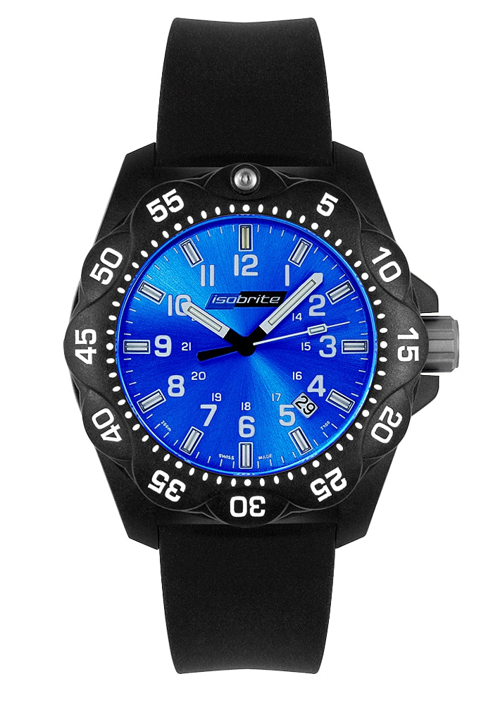 IsoBright T100 Tritium Women's or Mid-Size Military/Sport Watch, Blue ...